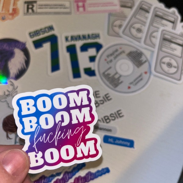 Boom Boom Sticker: Waterproof Vinyl Decal for Kindles & Phones - Etsy