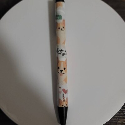 Corgi Pen Wraps, Dog Pen Wrap, Glitter Pen Wraps, Animal Pen Wrap ...
