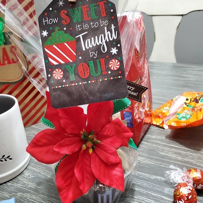 Printable Christmas Teacher Favor Tags, Holiday Appreciation Labels ...