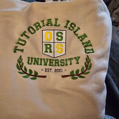 Old School Runescape Tutorial Island University Embroidered Hoodie - Etsy