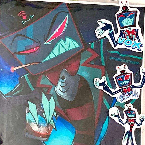 Hazbin Hotel Radiostatic Vox Alastor Acrylic Standee pre-order round ...