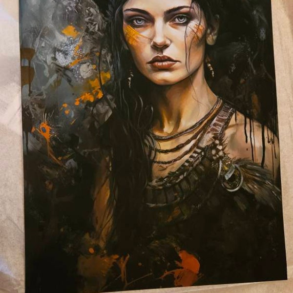 Hecate Portrait - Goddess of the Underworld in Moonlit Forest, Wild ...
