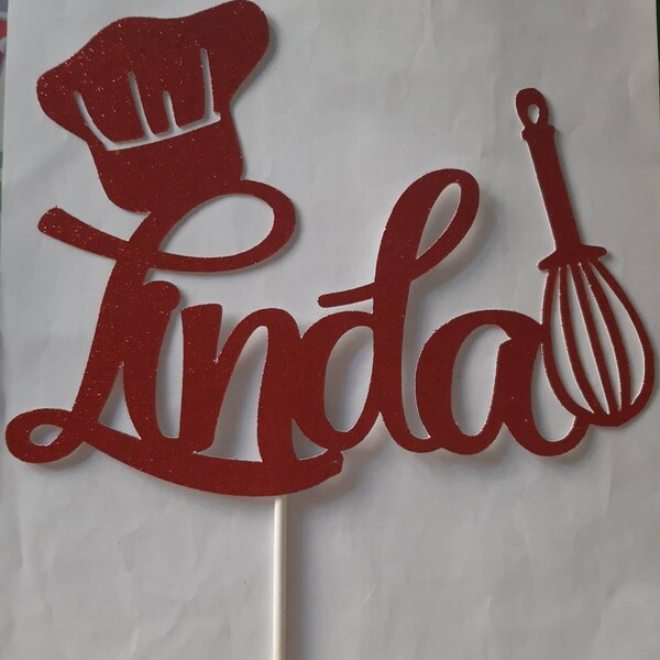 Custom Chef Cake Topper, Chef Graduation Cake Topper, Cook Retirement ...