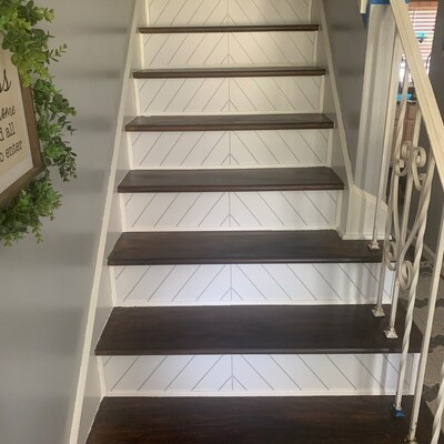 Light Brown Wood Stair Riser, Window Sill, Tile Stickers 7 Inch X 36 ...