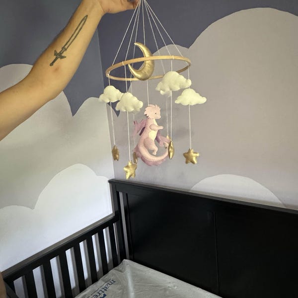 Dragon Stroller Mobile, Dragon Stroller Toy, Green Stroller Lanyard ...