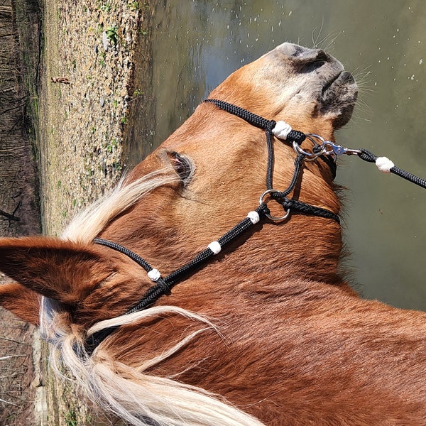 Ready to Ship! Handmade Rope Horse Sidepull Bitless Bridle Hackamore - Etsy