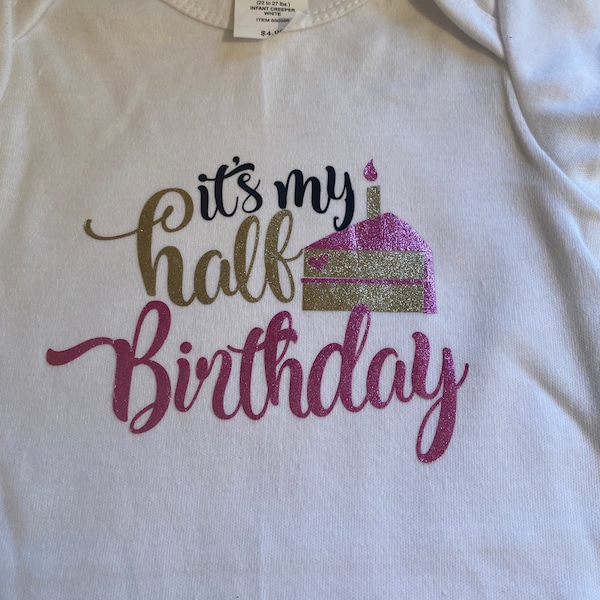 Half Birthday SVG, EPS, DXF, Png, Birthday Girl Svg Files, Cake Svg ...