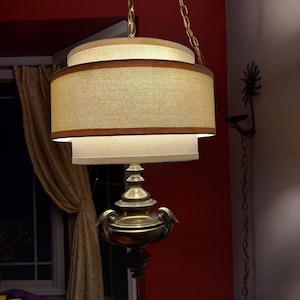 3-tier 18 Hardback Lamp Shade in Off-white Muslin Fabric With Edge ...