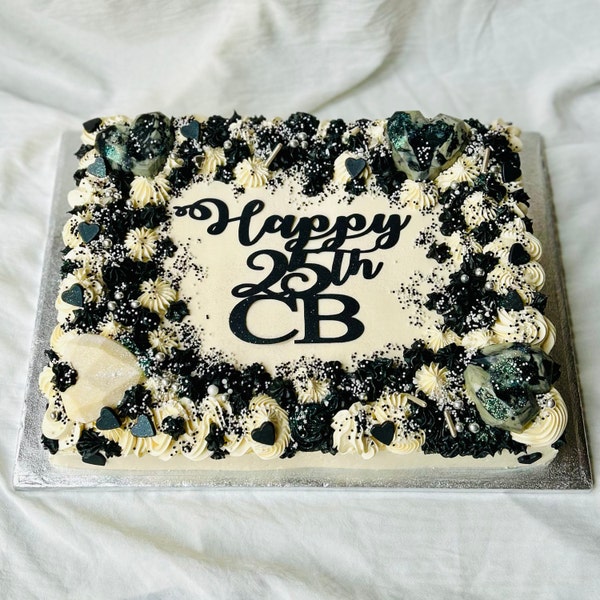 Personalised Custom Card Cake Topper L Happy Birthday L Anniversary L ...