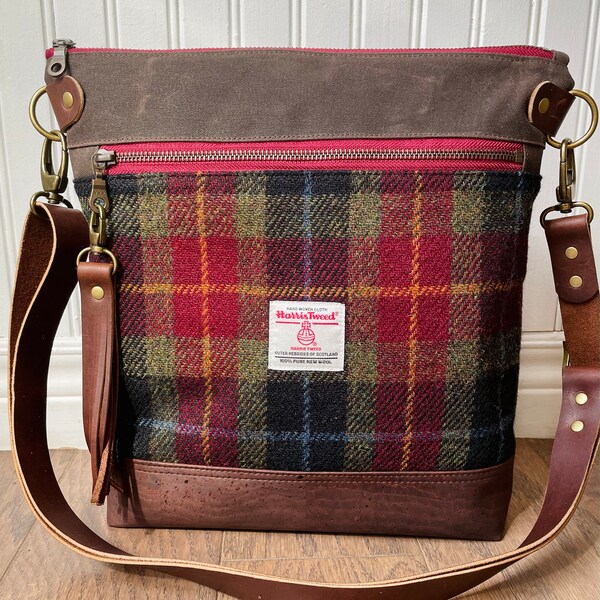Harris Tweed Fabric Autumn Check Green Black Deep Rust Wool Suitable ...