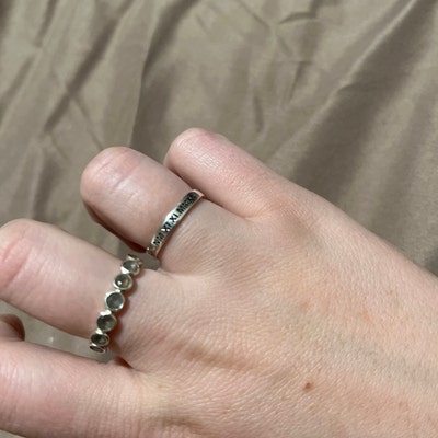 Engraved Rings, Wedding Day Gift, Personalized Rings, Stacking Rings ...