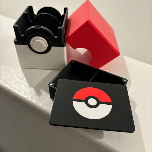 Pokeball Deck and Dice Box - Fits 60 Sleeved Cards - Etsy