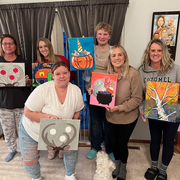 Cherry Blossom Doves Painting for Two Couples DIY Paint Kit With ...