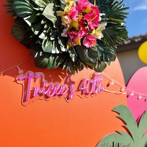 Last Name in Neon Lights Custom Wedding Reception Sign for Backdrop ...