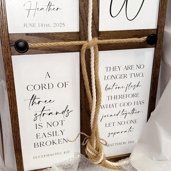A Cord of Three Strands What God Joined Together Trinity Braid™ Unity ...