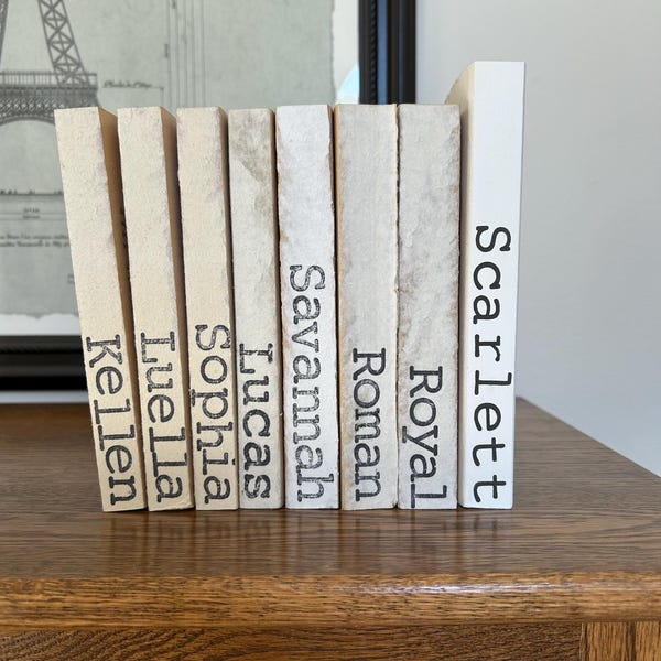 Personalized Name Decor // Vintage Custom Book Decor // Personalized ...