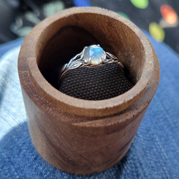 Labradorite Ring “tika” Sterling Silver Twig Engagement Ring, Leaf ...