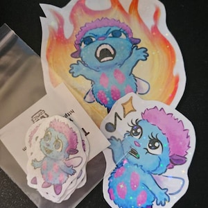 Iconic Bibble Holographic Vinyl Stickers - Etsy