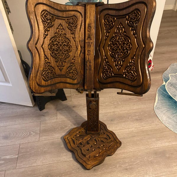 Personalized Adjustable Bible Stand, Large Quran Reading Stand ...