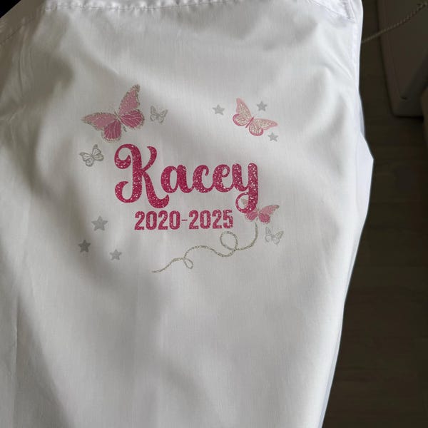 Personalised School Leavers Butterfly Shirt Decal - 2025 Leavers ...