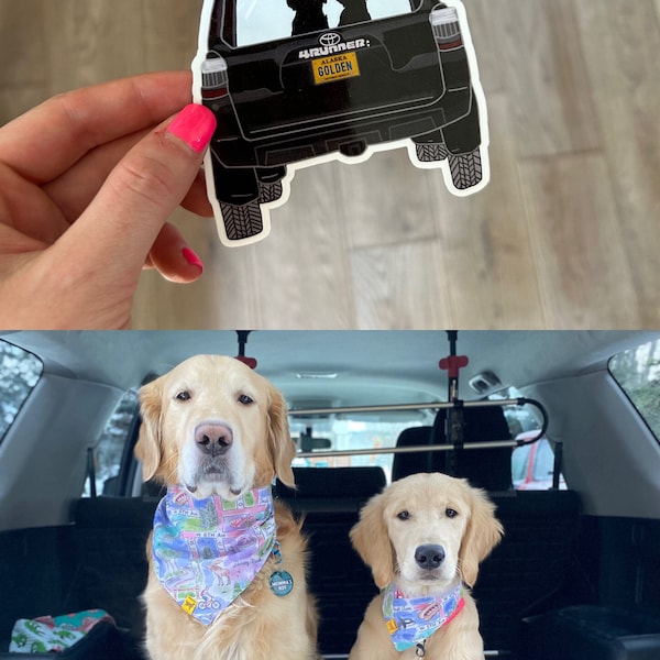 Custom 4runner Suv Sticker, Dogmom Sticker, Dog Silhouette, Sticker for ...