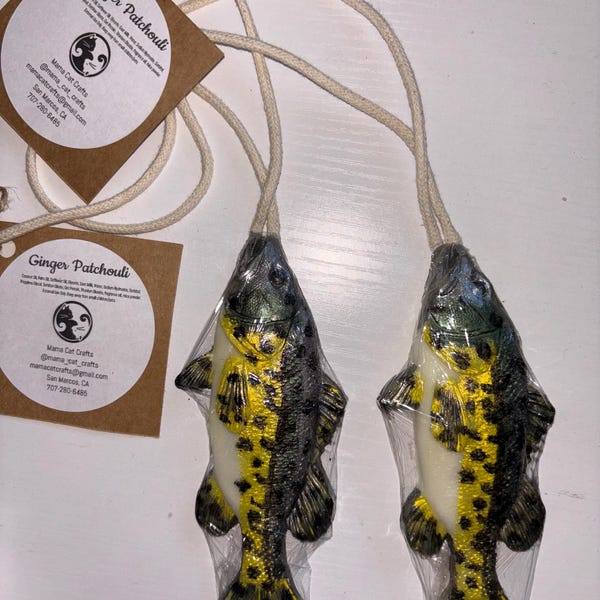 Fish Soap on a Rope Realistic Hand Painted Fun Gift for Outdoorsmen ...