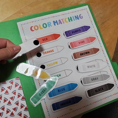 Color Matching Activity, Color Sorting, Color Busy Book Pages, Learning ...