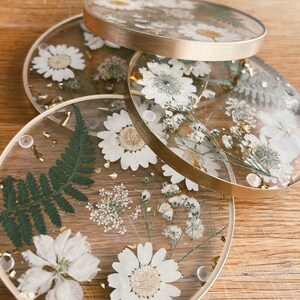 Resin Coasters Dried Flower Coasters Pressed Flowers Gifts for Her ...