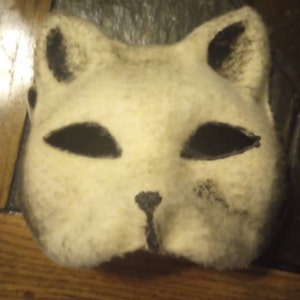 Grey Maine Coon Hand Painted Felted Therian Cat Mask - Etsy UK