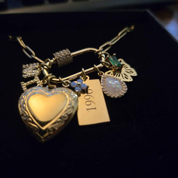 Gold Locket Necklace, Photo Locket, Custom Locket, Gold Necklace ...