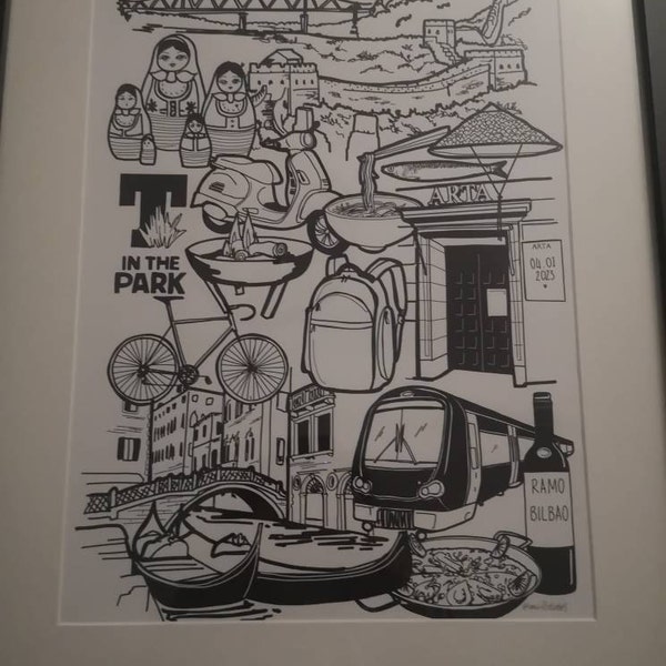 Blackpool Landmark Illustration Print. Blackpool Skyline, Blackpool ...