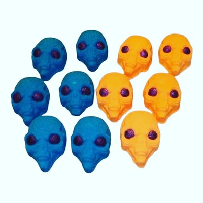 Detailed Alien Head Plastic Mold or Silicone Mold, Bath Bomb Mold, Soap ...
