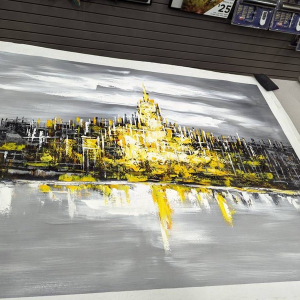 Gold Leaf Painting,gold Foil Painting,painting on Canvas,acrylic ...