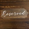 Reserved Sign Wedding | Custom Reserved Seat Sign • Reserved Tags for ...