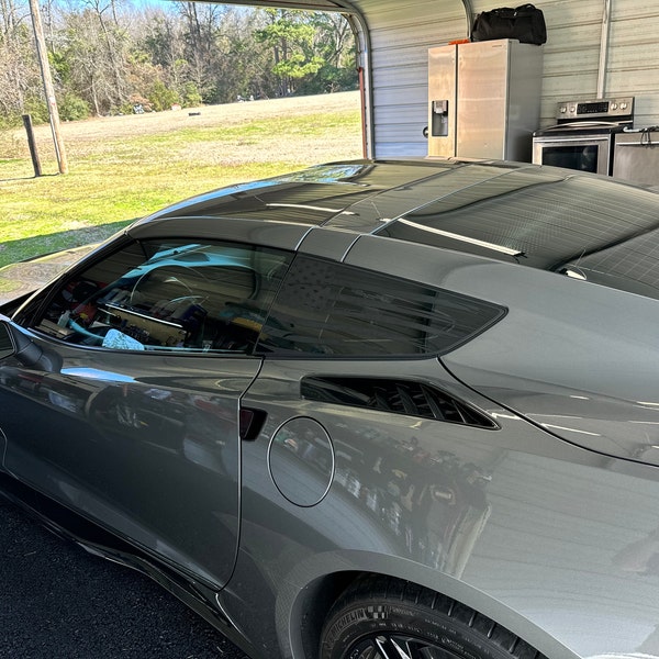 Fits C7 Corvette, American Flag Rear Quarter Side Window Decal Sticker ...