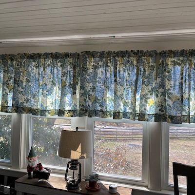 Hydrangea Blue Empress Valance - Etsy