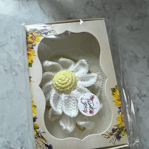2 Crochet Daisy Gifts Aesthetic Car Mirror Accessories, Interior Rear ...