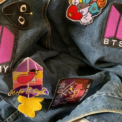 Bts and Army Logo Embroidered Patches, Iron / Sew on Patches, Kpop ...