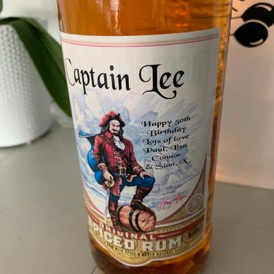 EDIT YOUR OWN Personalised Bacardi Rum Bottle Label to Fit 700ml / 1 ...