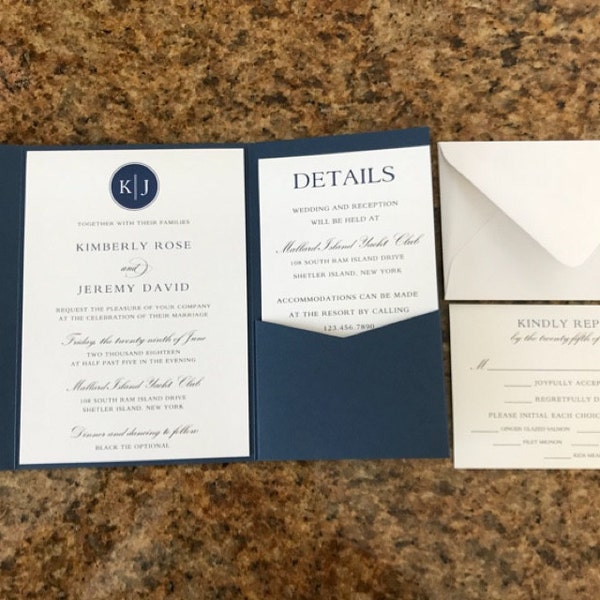 Invitation Set Sample, Use With Any Invitation Suite - Etsy