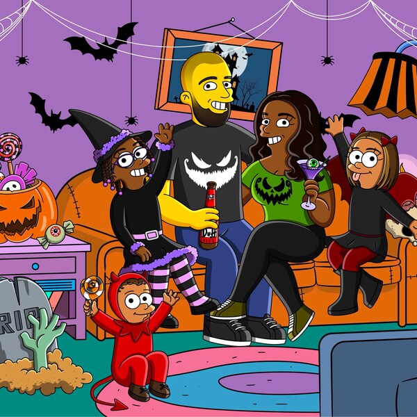 Custom Simpsons Portrait From Your Photo Personalized Family Digital ...