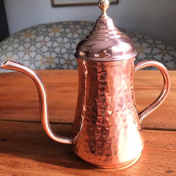 Hammered Copper Oil Bottle, Pure Copper Oil Cruet, Handmade Copper Oil ...