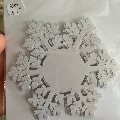 10 8 Snowflake Die Cuts Paper Craft Embellishments - Etsy