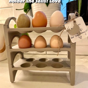 Stackable 12 Count Egg Holder Countertop Stackable Egg Tray Farm Fresh ...