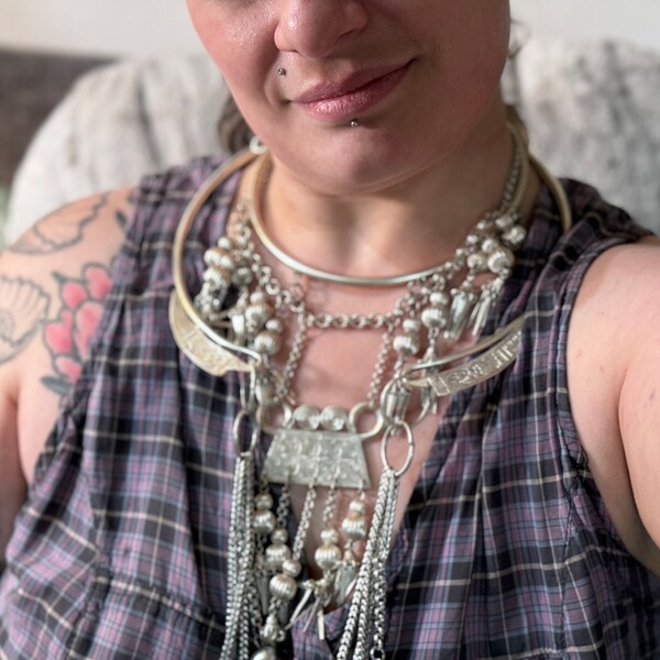 Hmong Silver Pandent,vintage Comb Decoration ,sweater Detective,miao ...