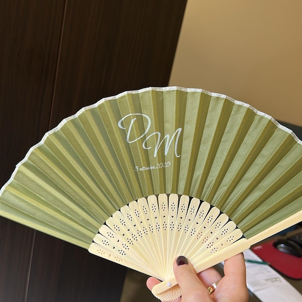 Light Blue Laser Engraved Silk Hand Fans,personalized Bamboo Silk Fans ...