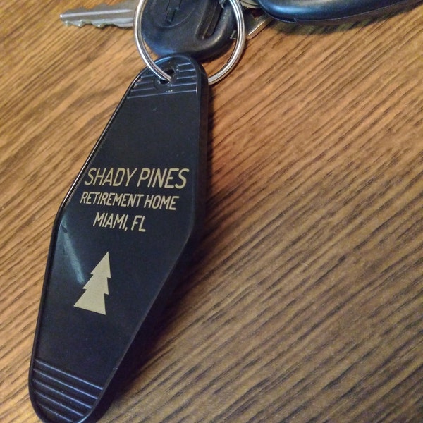 Shady Pines Black Key Tag - Golden Girls Keychain - Etsy