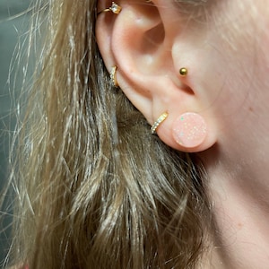 Everyday Gold Hoops Straight Post Barbell Hoops Everyday - Etsy