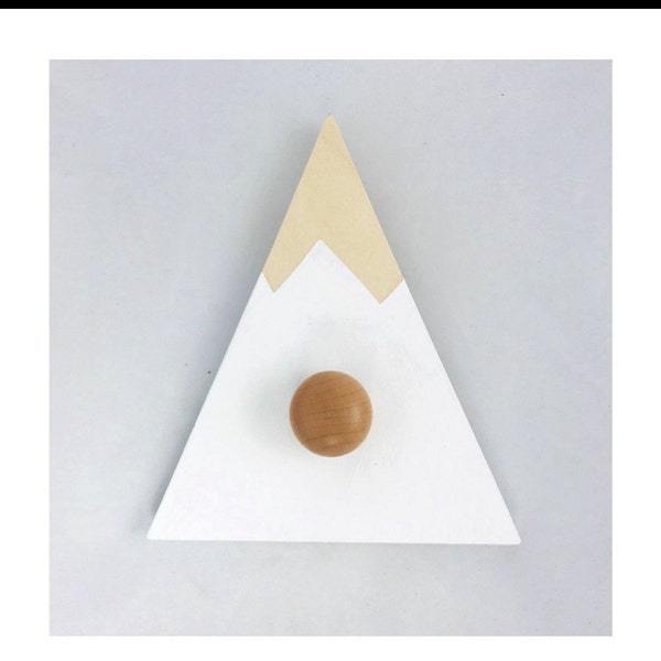 Wooden 7 Pegs Rack, Slanted Hooks, Wall Coat Rack, Wooden Toddler Room ...