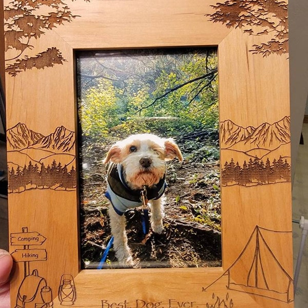 Campfire Inspired Personalized Picture Frame Engraved With Text and ...